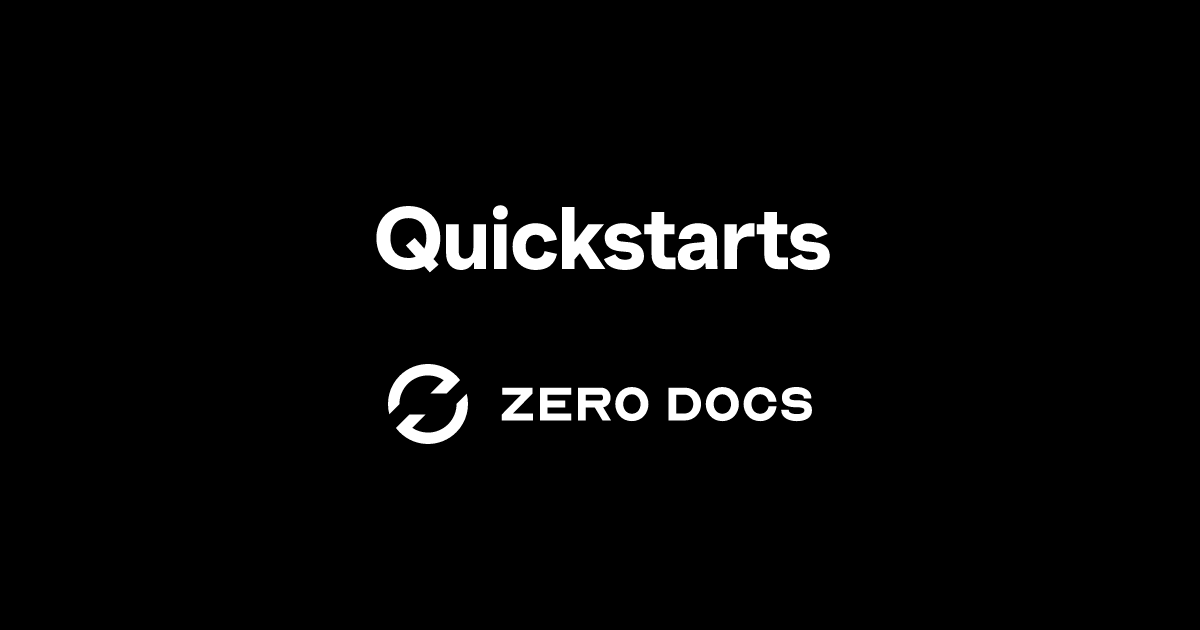 Quickstarts